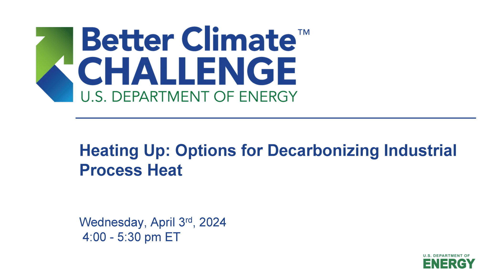 DOE Summit Highlights Industrial Heat Decarbonization Solutions - ATI of NY